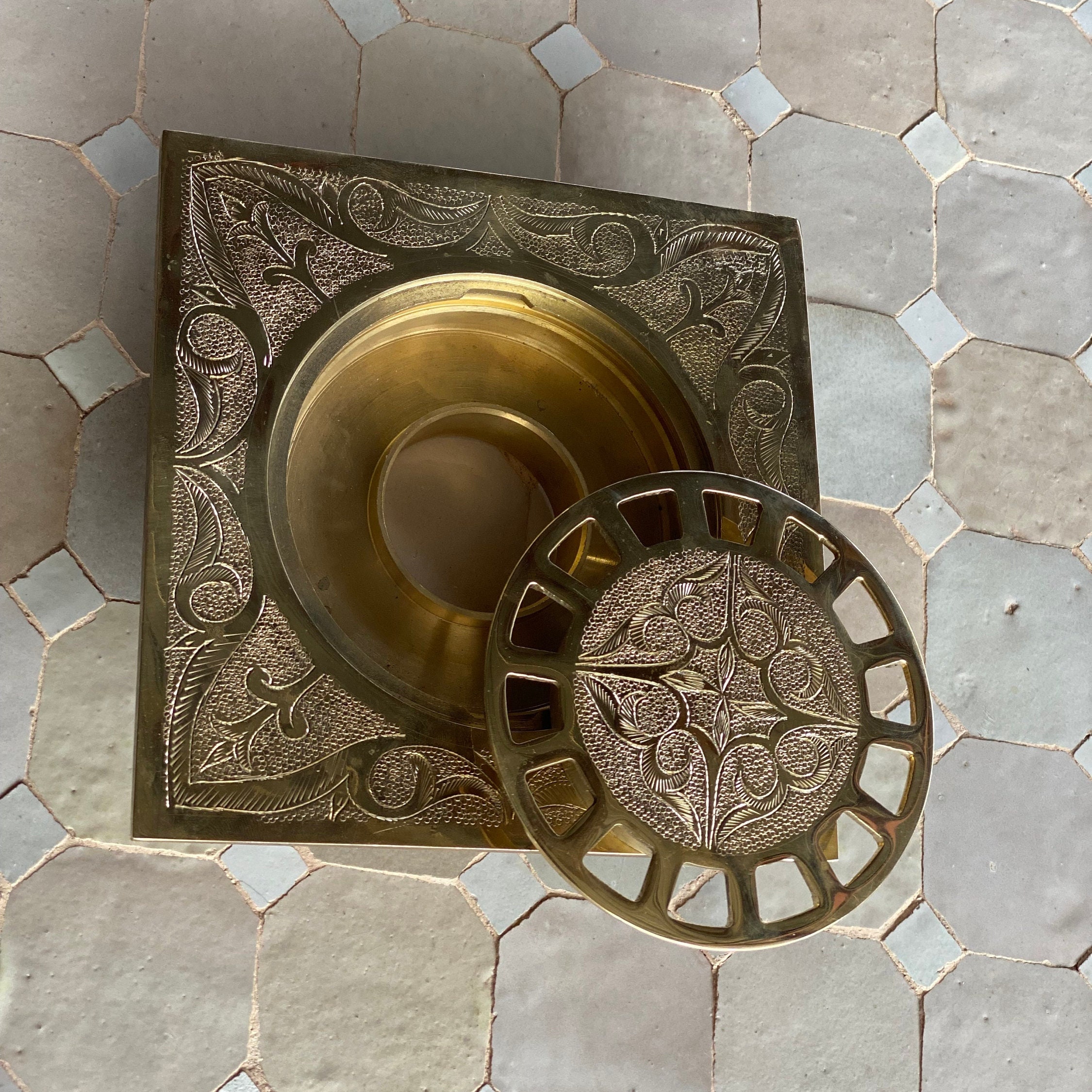 Solid Brass Floor Drain Engraved Square Shower Drain Cover - Etsy