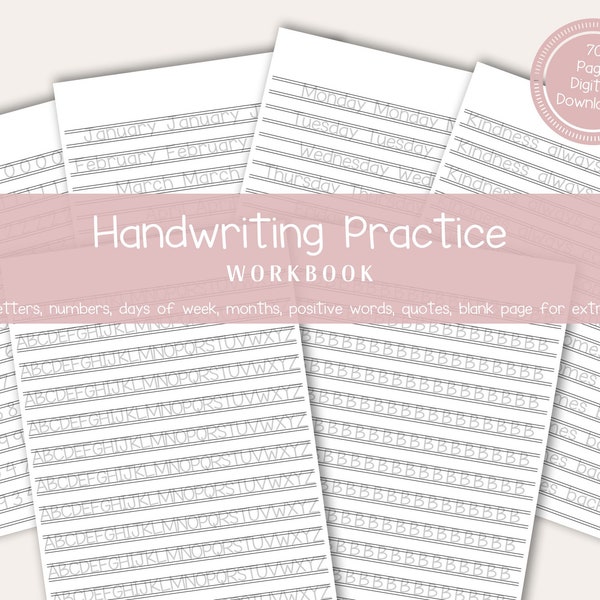 Handwriting Alphabet Neat - Etsy