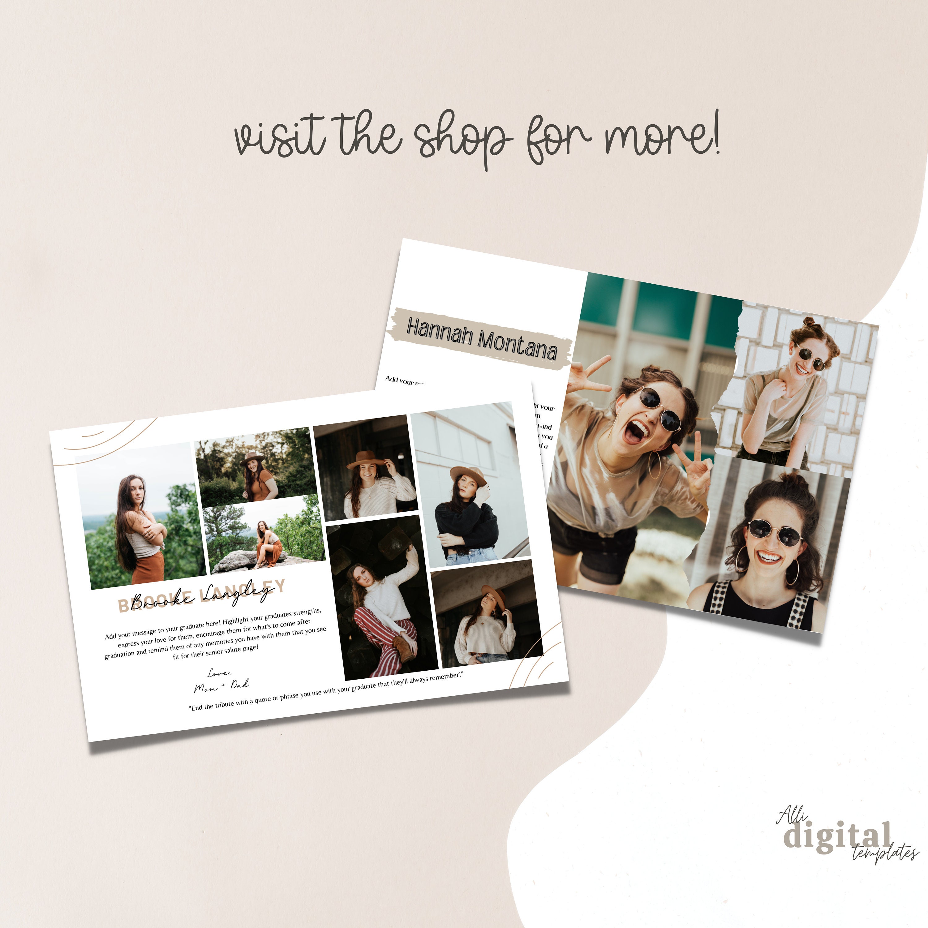 Half Page Custom Yearbook Ad Template for Senior Tribute | Yearbook ...