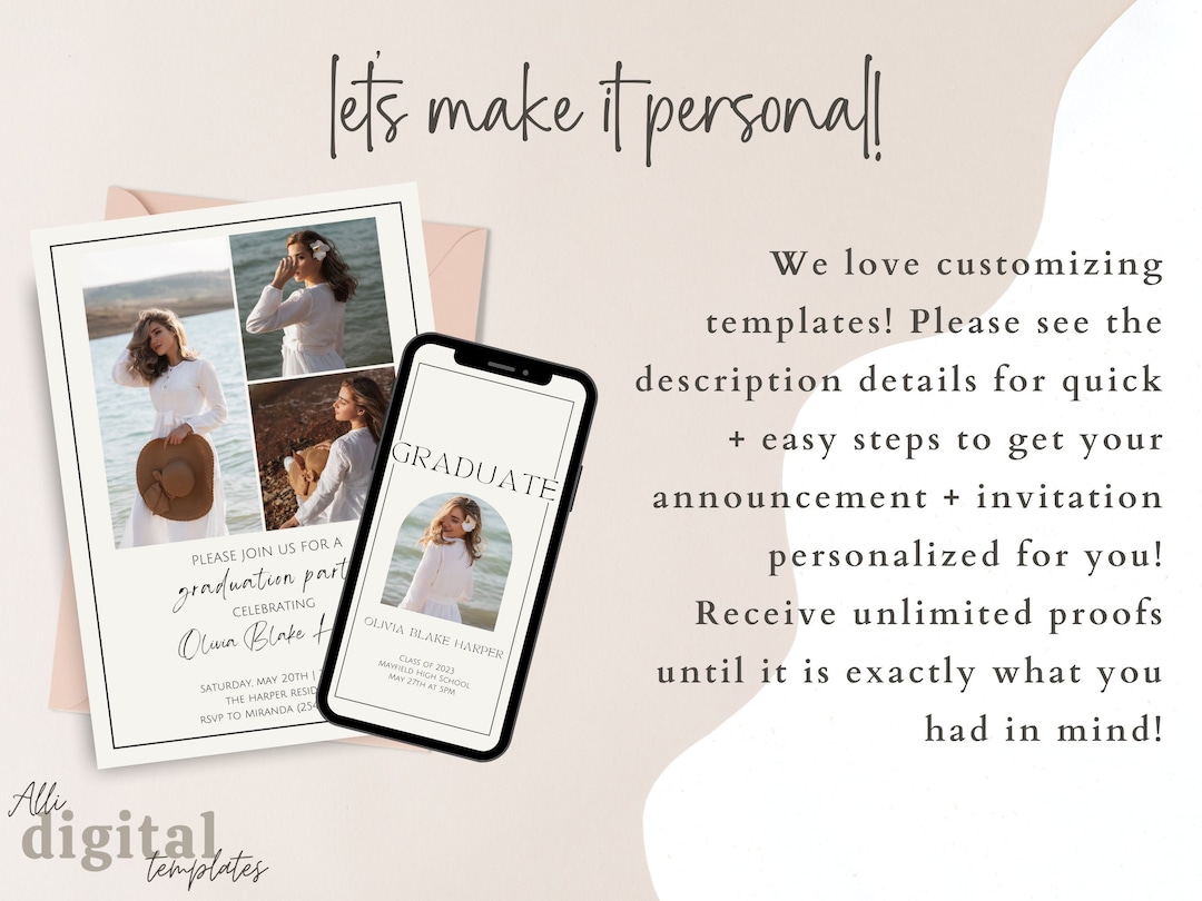 PERSONALIZED GRADUATION Card, Custom Graduation Card, Congratulations ...