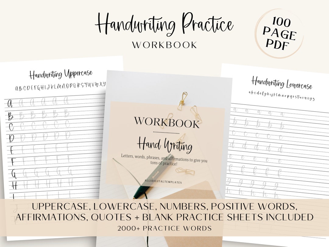 Calligraphy Practice Sheets | Handwriting Practice Worksheets, Modern ...