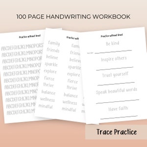 Neat Handwriting Practice Adult Workbook, iPad Lettering Procreate ...