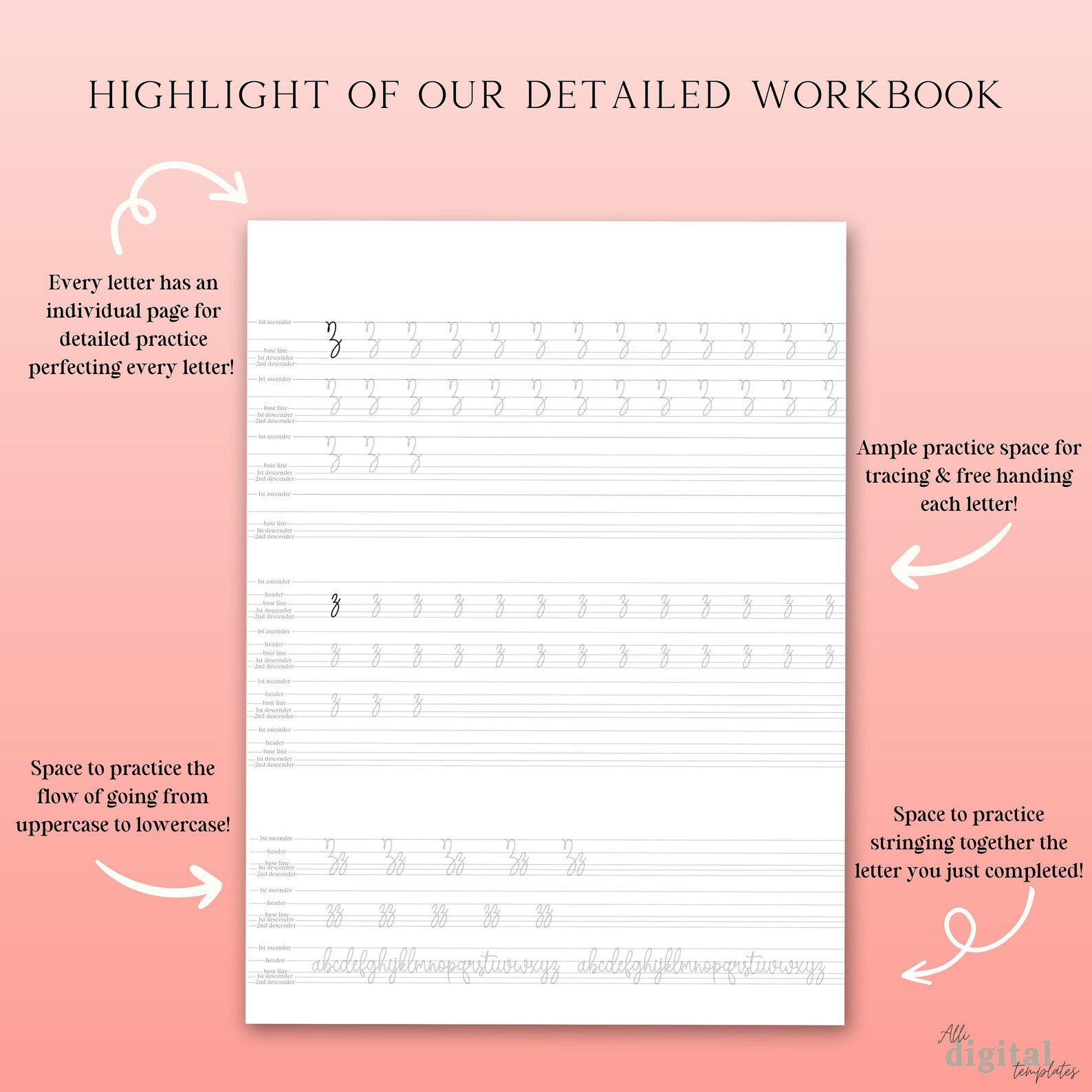 Lettering Practice Workbook | Lettering Worksheet, Lettering Guide ...