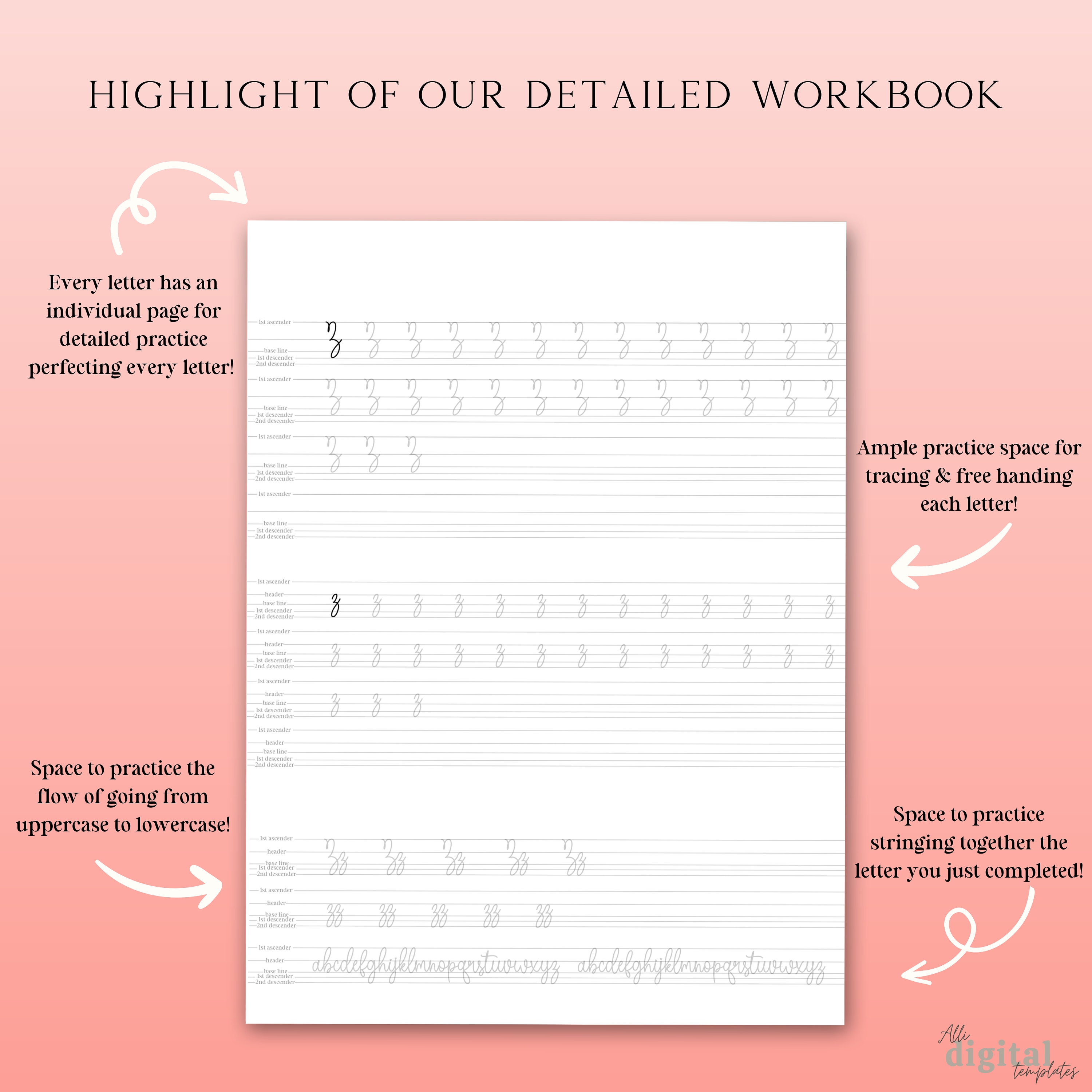 Lettering Practice Workbook Lettering Worksheet, Lettering Guide, Neat ...