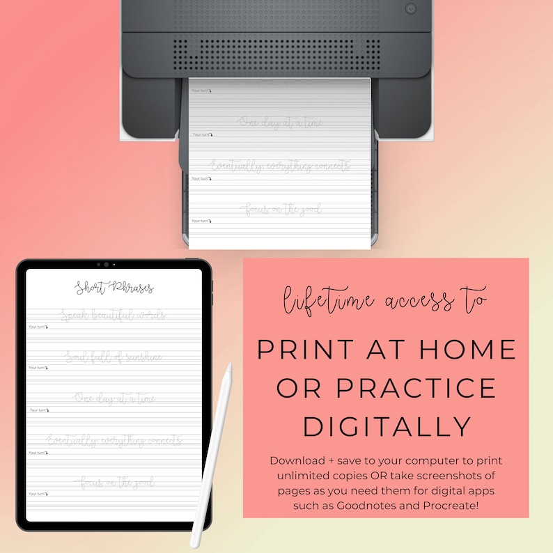 Hand Lettering Practice Sheets for Procreate Hand Lettering Practice ...
