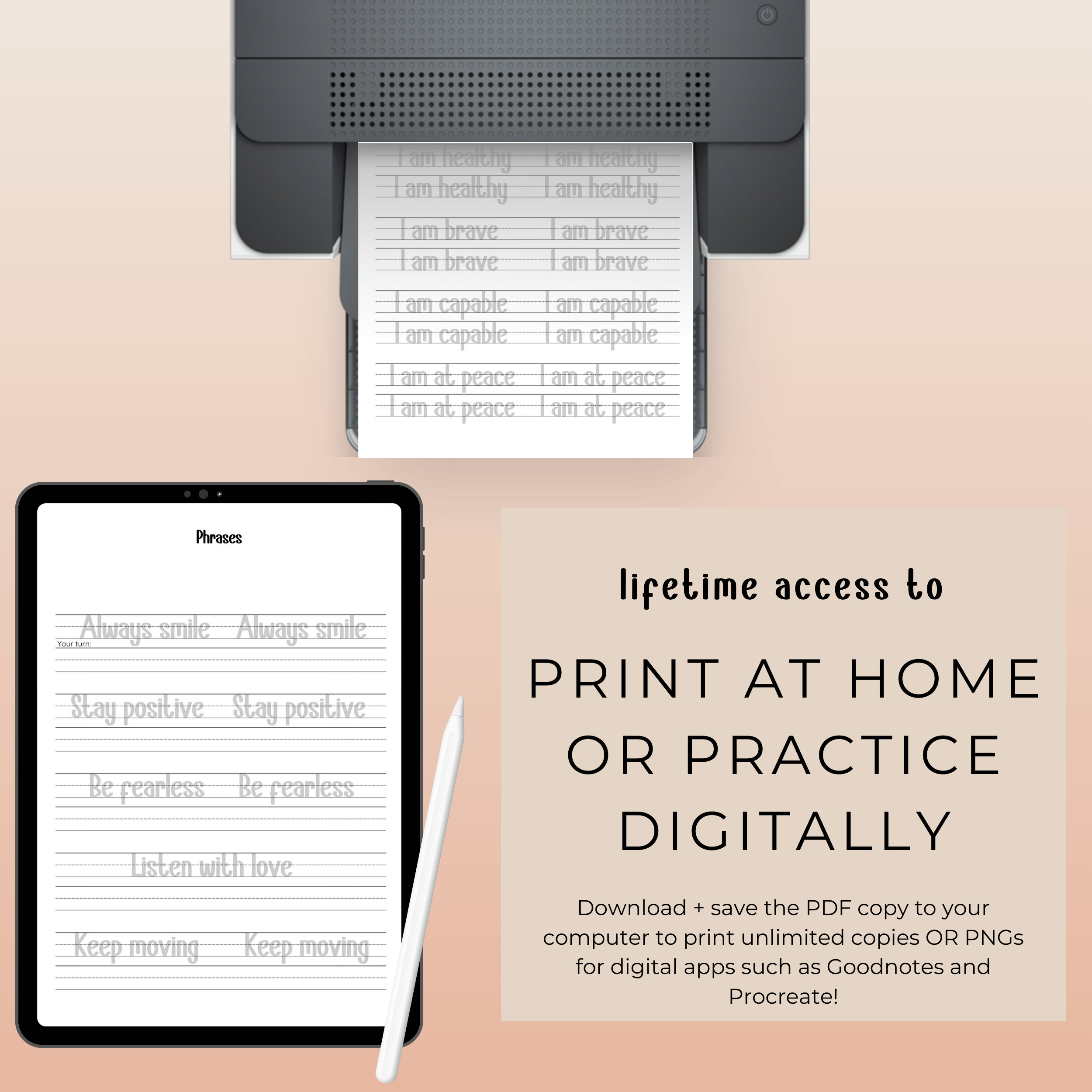 Neat Handwriting Practice Sheets Ipad, Penmanship Practice, Adult ...