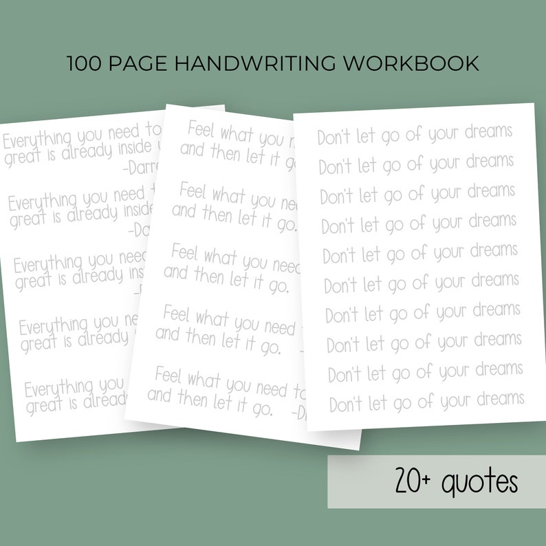 Hand Lettering Practice Sheets for Procreate 100 Page Neat Adult ...