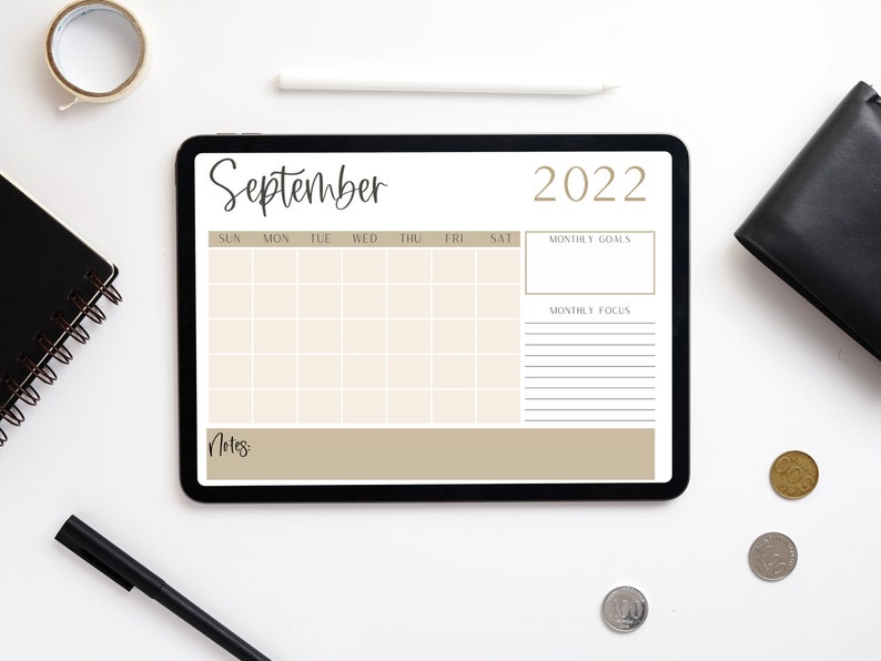 2022 2023 Calendar Bundle Printable Editable Landscape Monthly ...