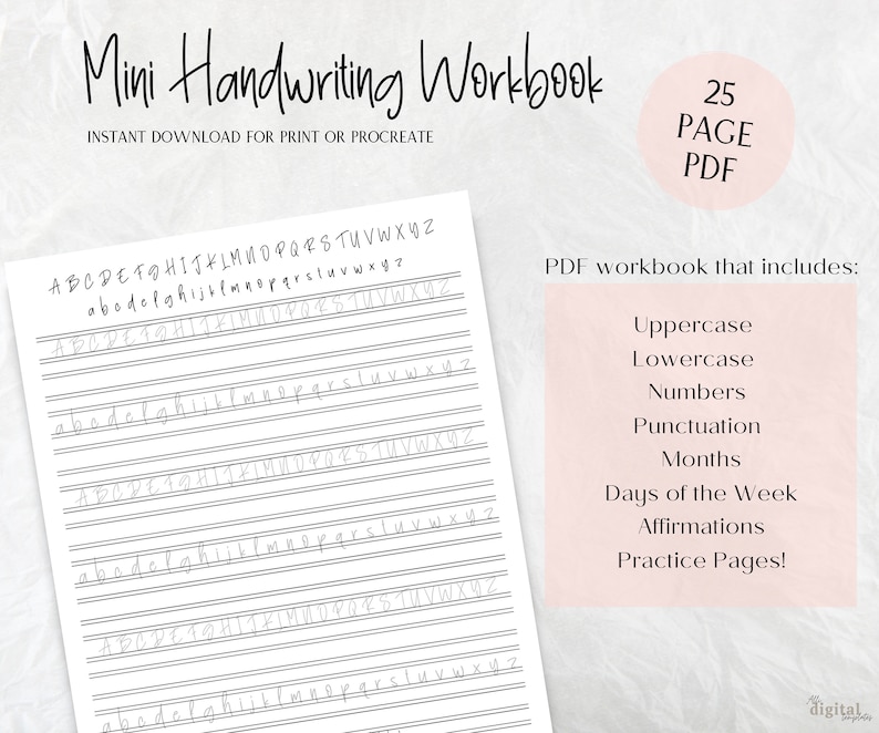 Neat Handwriting Workbook, Handwriting Practice Sheets, Penmanship ...