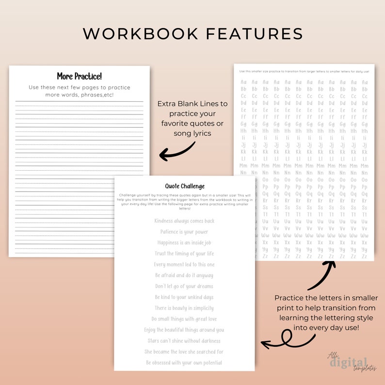 Neat Handwriting Practice Adult Workbook, iPad Lettering Procreate ...