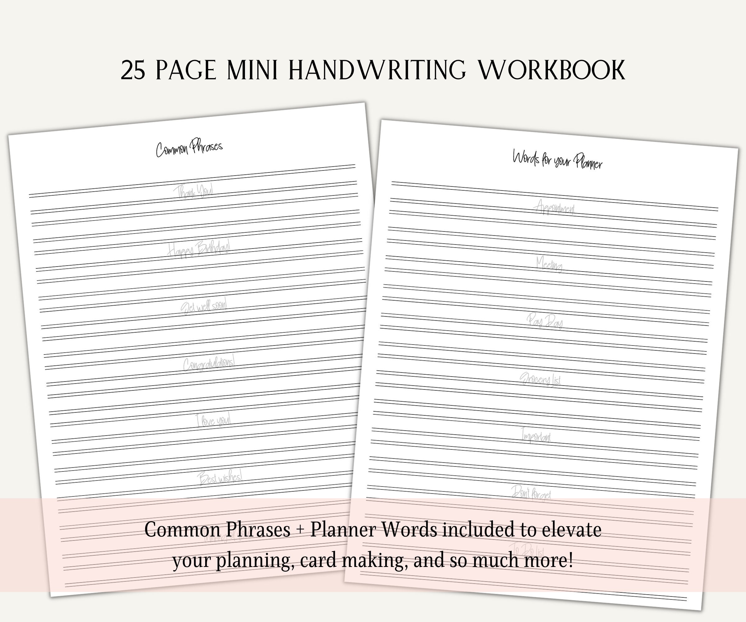 Neat Handwriting Workbook, Handwriting Practice Sheets, Penmanship ...