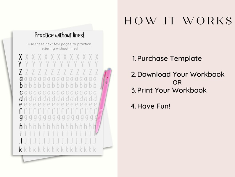 Hand Lettering Practice Sheets for Procreate | Hand Lettering Practice ...