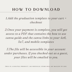 Boho Graduation Announcement Card, Modern Graduation Invitation ...