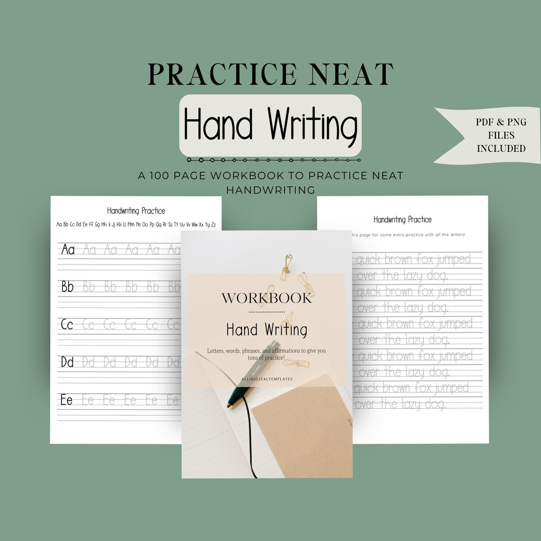 Neat Handwriting Practice Sheet | iPad Handwriting Practice, Penmanship ...