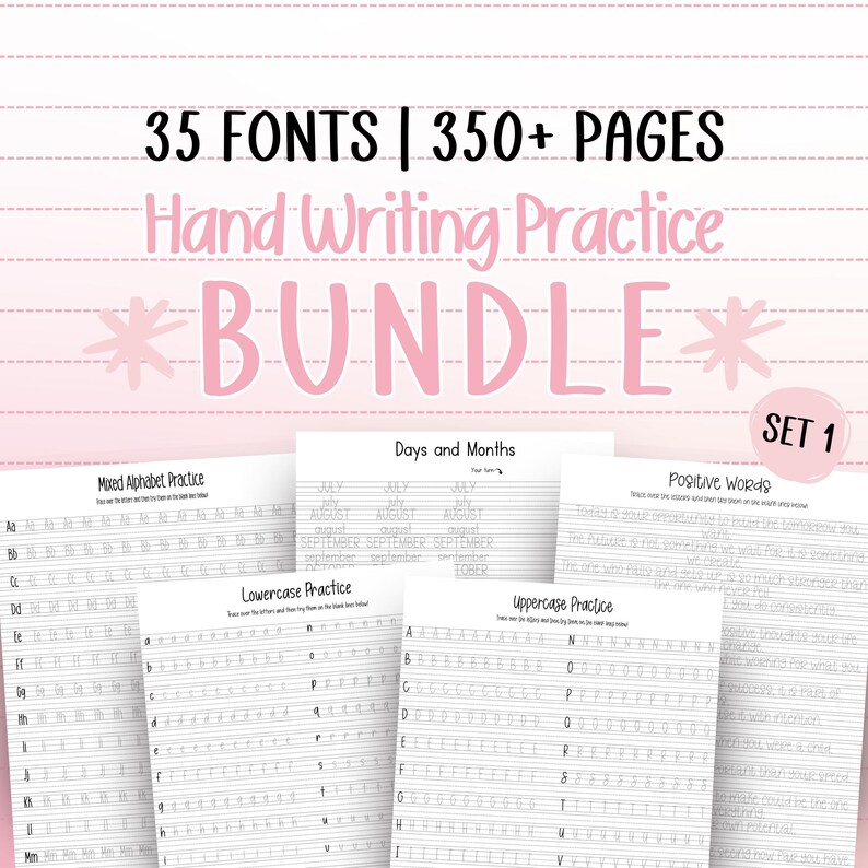 Neat Handwriting Practice Bundle Handwriting Practice Sheets, Improve ...