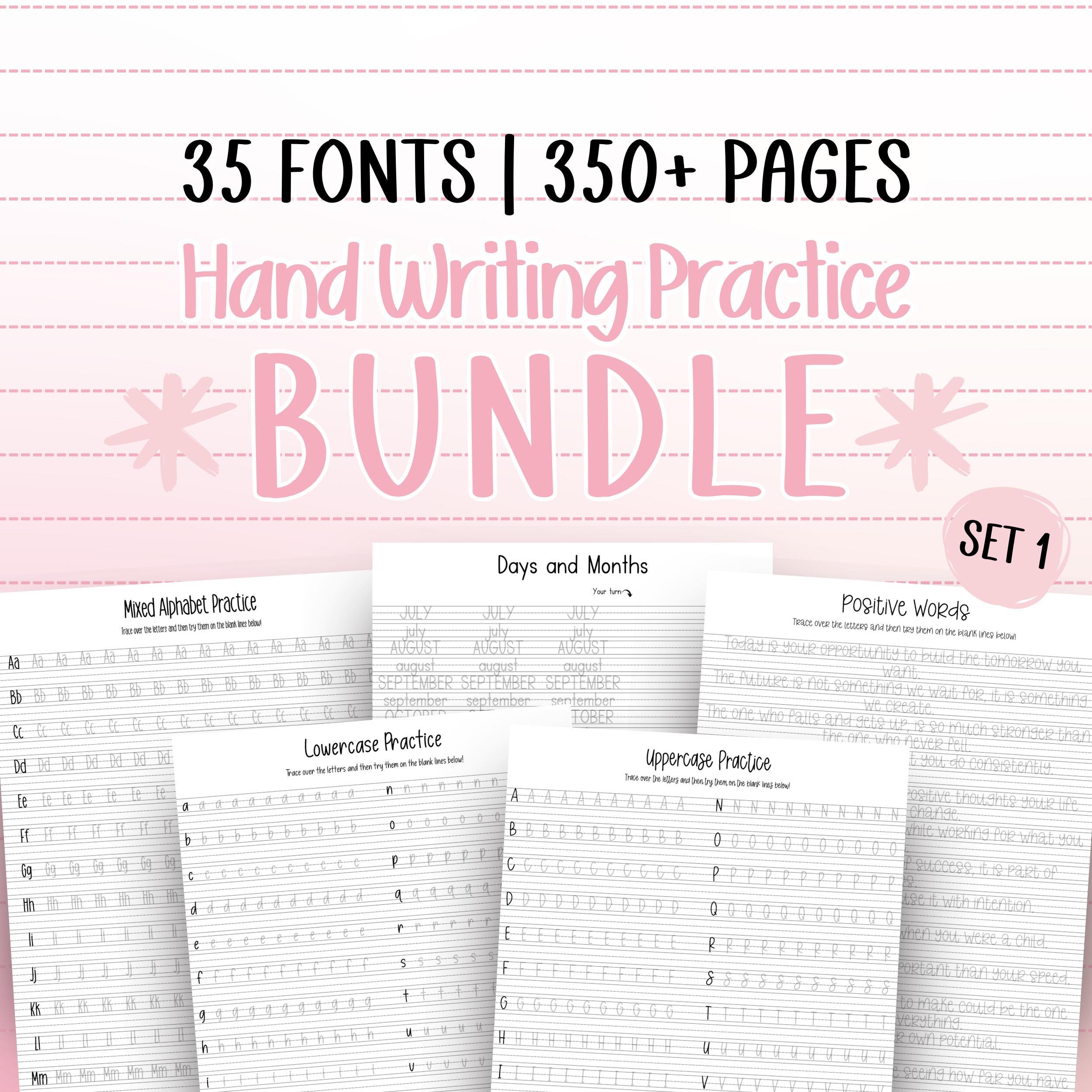 Neat Handwriting Practice Bundle Handwriting Practice Sheets, Improve ...