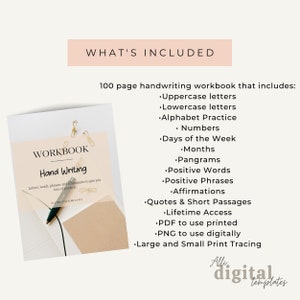 Handwriting Practice Worksheets, Printable Handwriting Workbook ...