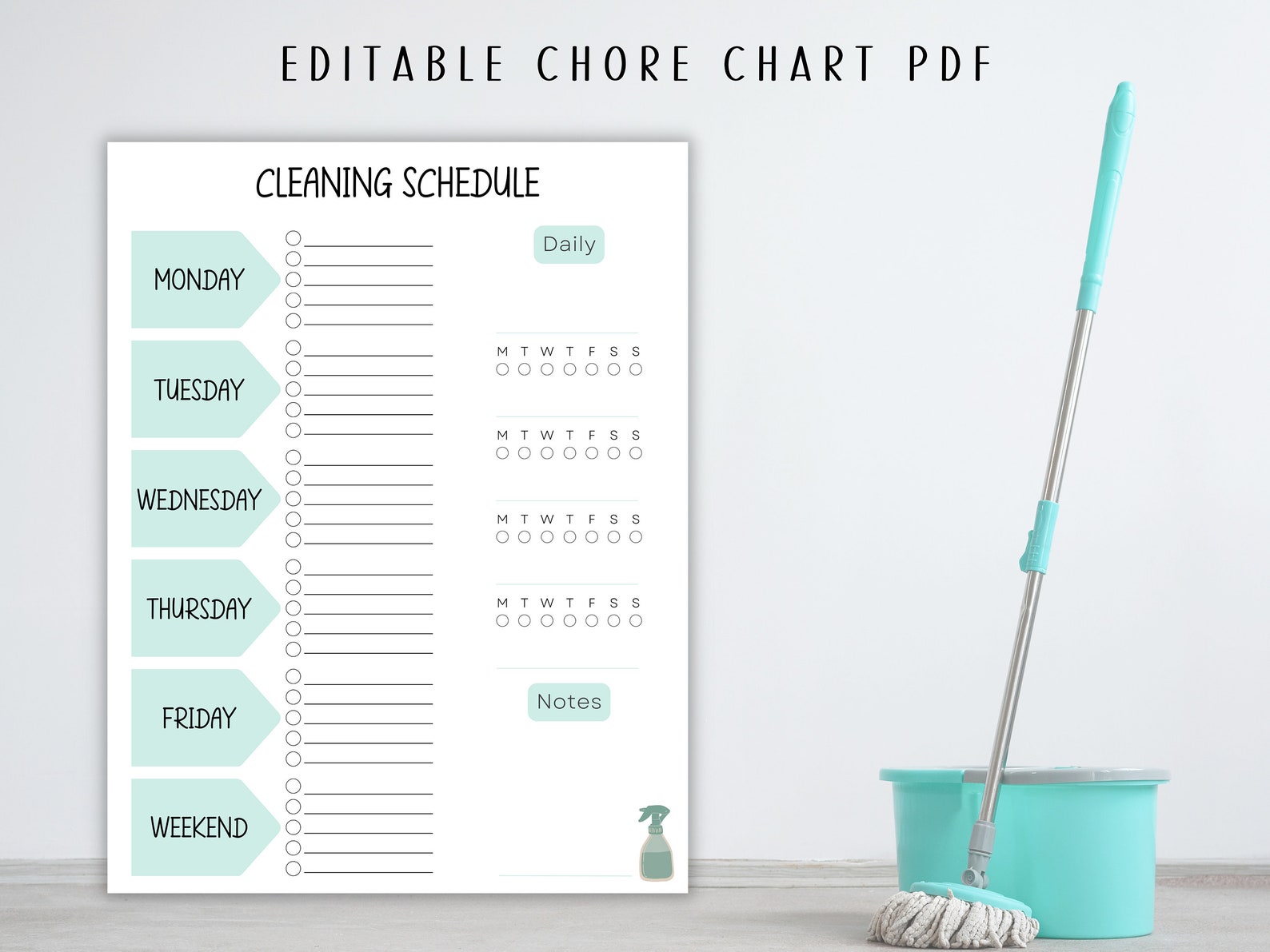 Chore Chart, Chore Chart Printable, Family Chore Chart, Cleaning ...