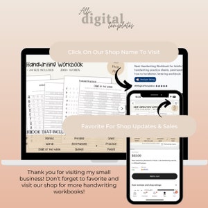 Neat Handwriting Practice Adult Workbook, iPad Lettering Procreate ...