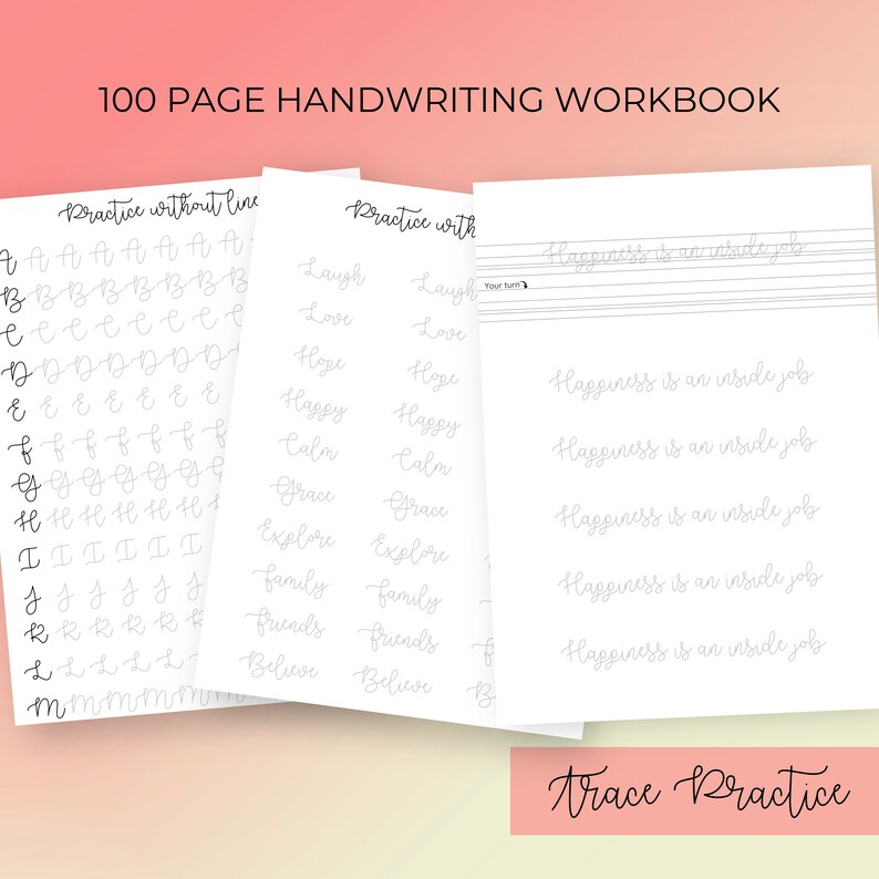 Hand Lettering Practice Sheets for Procreate Hand Lettering Practice ...