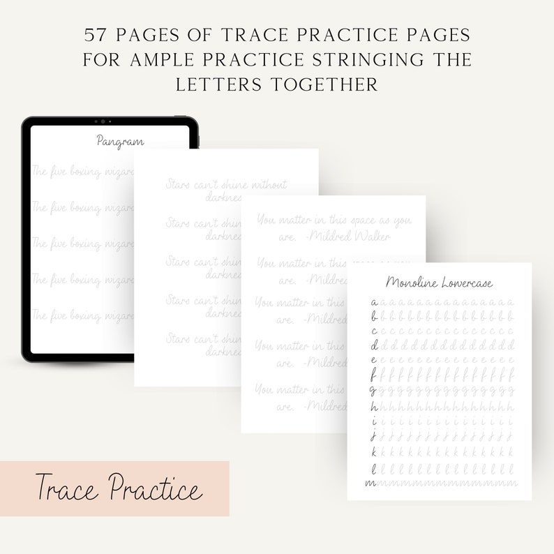 Monoline Bouncy Cursive Handwriting Practice Workbook, Lettering ...