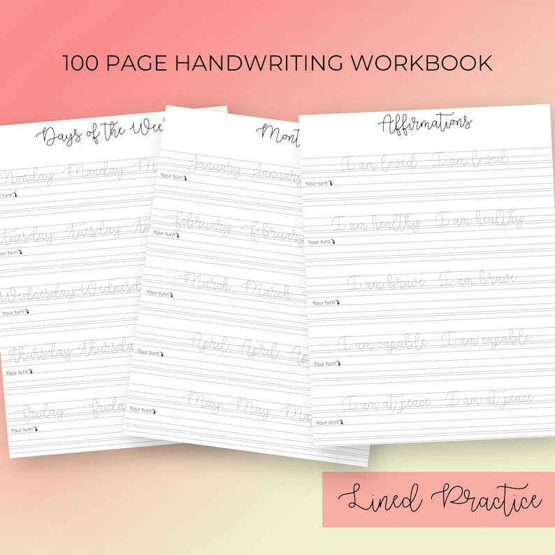 Hand Lettering Practice Sheets for Procreate Hand Lettering Practice ...