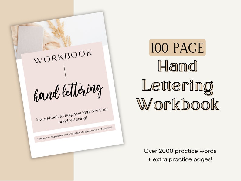 Hand Lettering Practice Sheets for Procreate Hand Lettering - Etsy