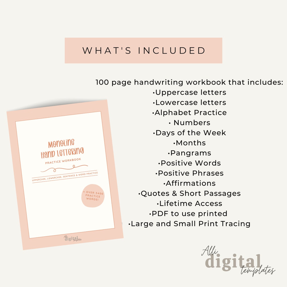 Hand Lettering Practice for Beginners, Alphabet Writing Practice, ABC ...