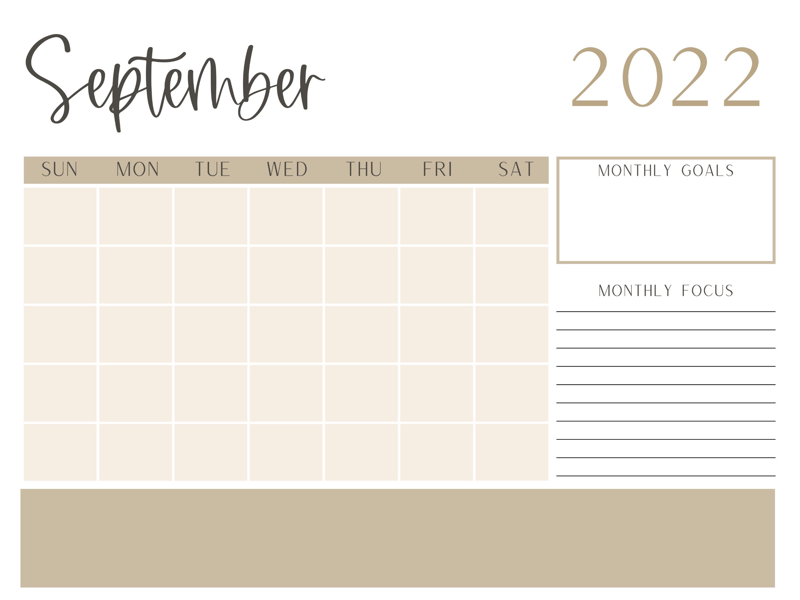 2022 2023 Calendar Bundle Printable Editable Landscape Monthly ...