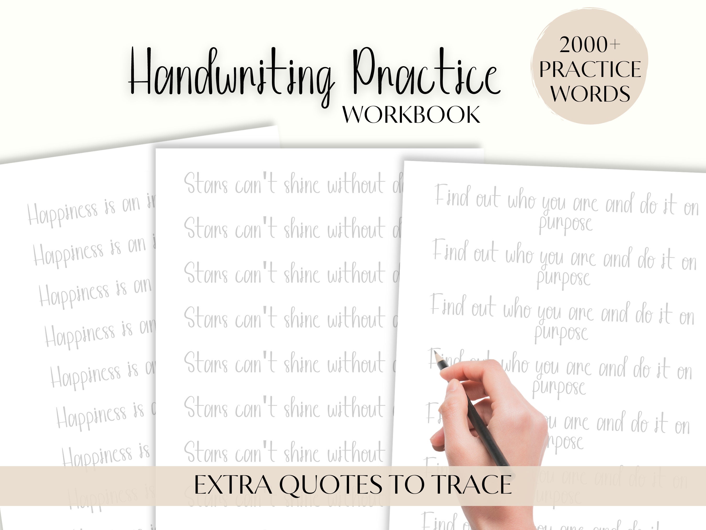 Cute Handwriting Practice Worksheets for Adults | Lettering Worksheets ...