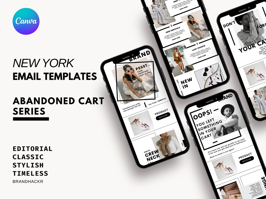 Abandoned Cart Email Flow Templates | Editable Abandoned Cart Templates ...