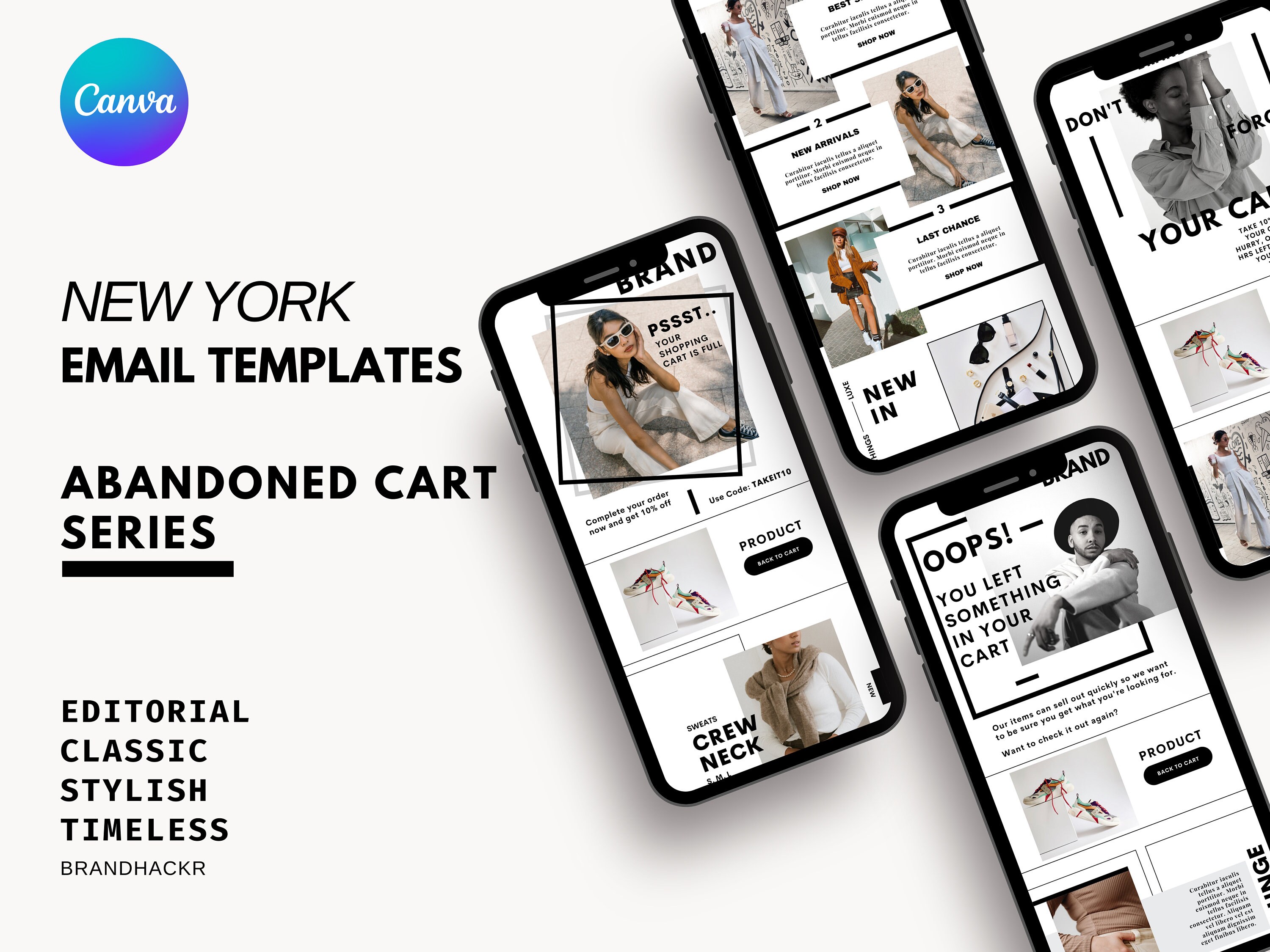 Abandoned Cart Email Flow Templates | Editable Abandoned Cart Templates ...