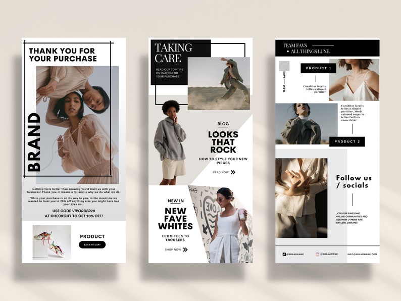 Post Purchase Email Flow Templates | Editable Post Purchase Templates ...