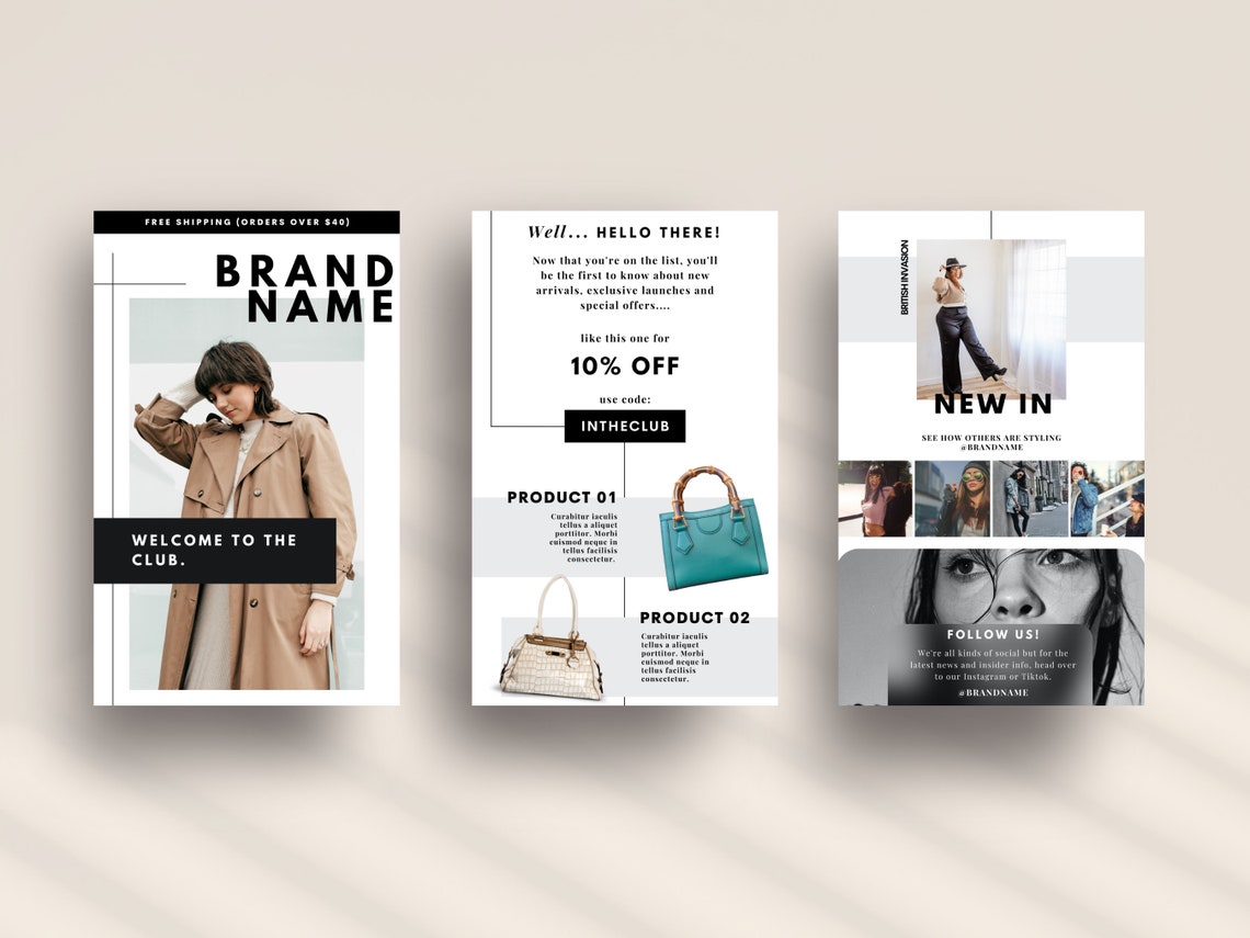 Welcome Email Sequence Templates | Editable Brand Welcome Flow ...