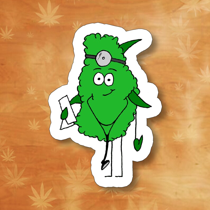 Doctor Weed 420 Pot Bud Stoner Sticker Buddieez - Etsy