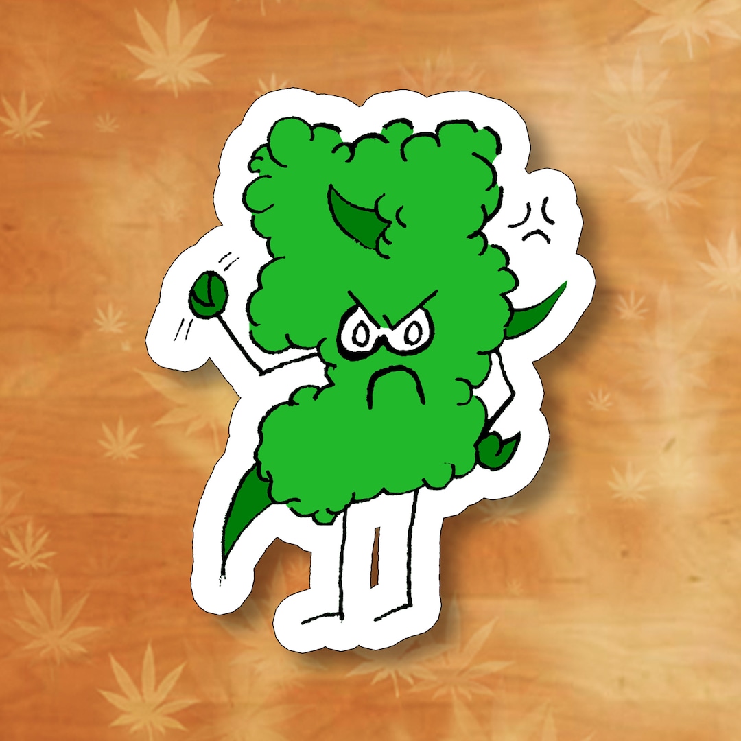 Angry Weed 420 Pot Bud Stoner Sticker Buddieez - Etsy