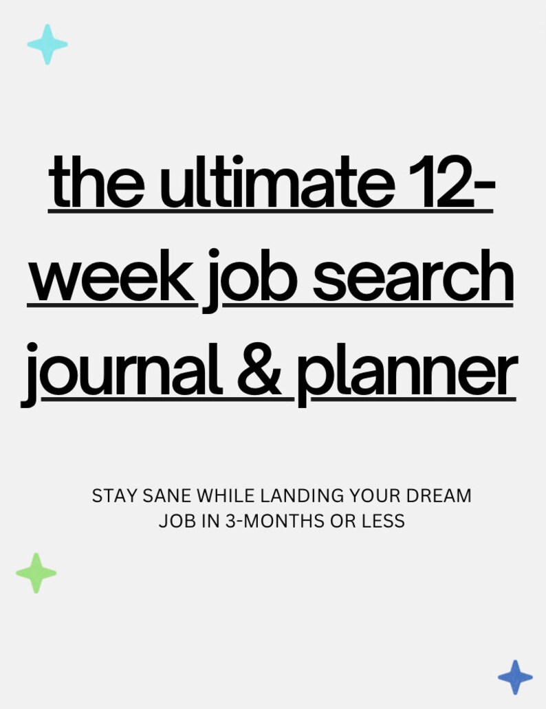Job Search Journal and Planner - Etsy