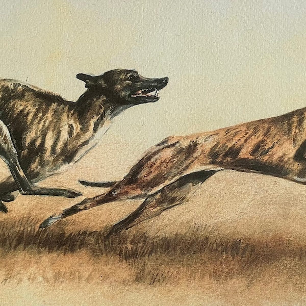 Greyhound Print - Etsy