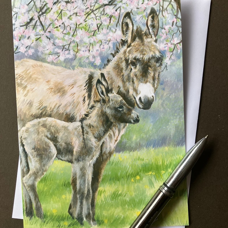 Donkey Greeting Card - Etsy UK