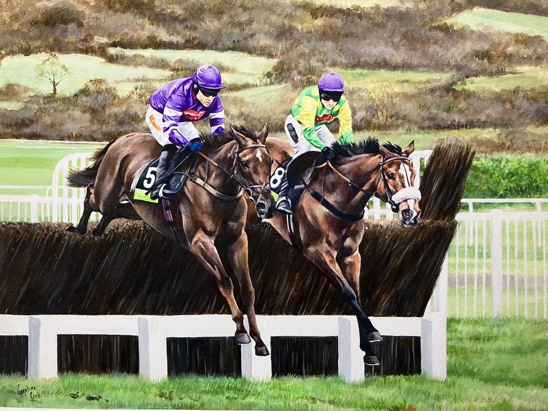 Horse Racing Art Print "kauto Star and Denman" Cheltenham - Etsy