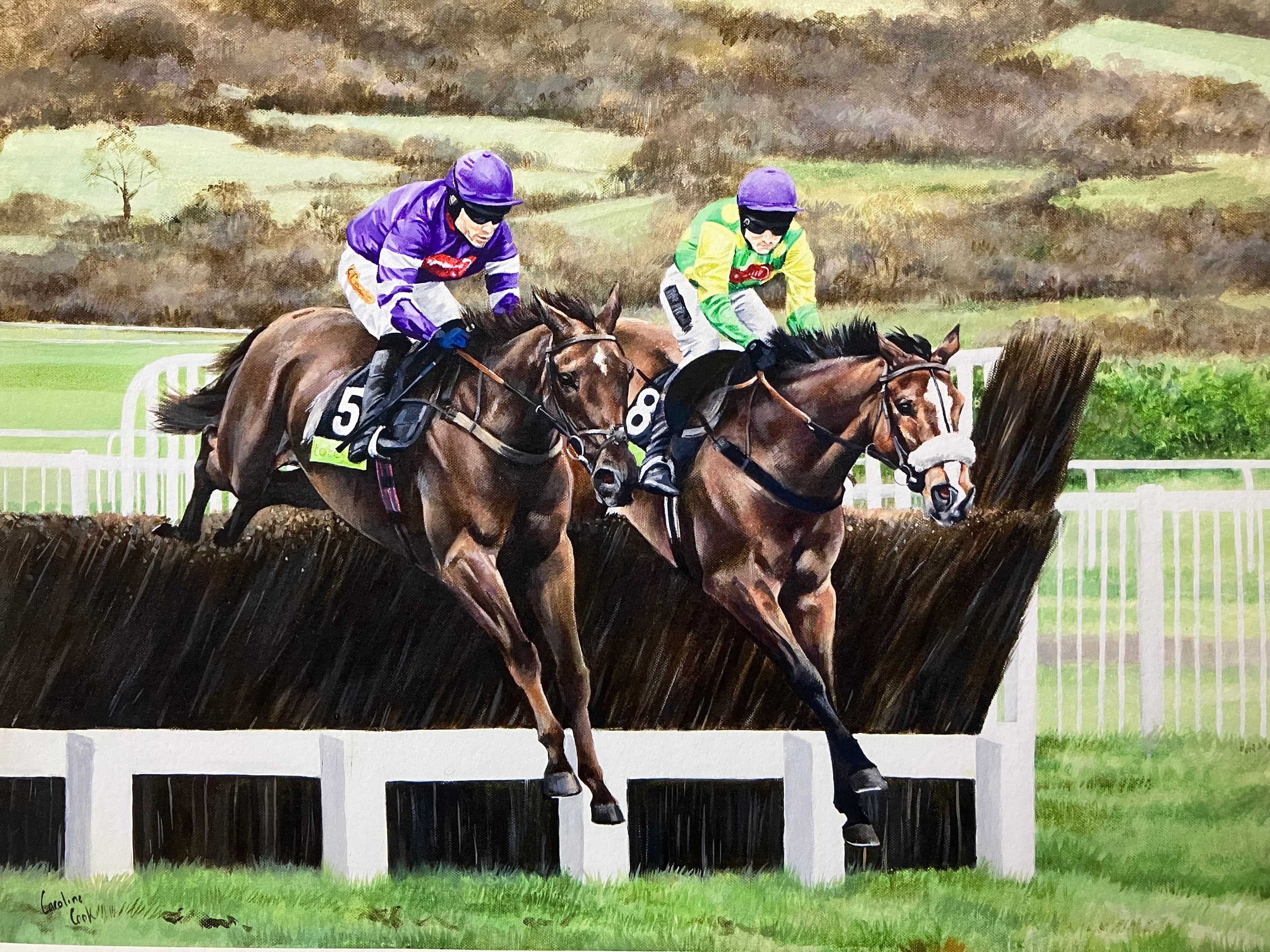 Horse Racing Art Print kauto Star and Denman - Etsy