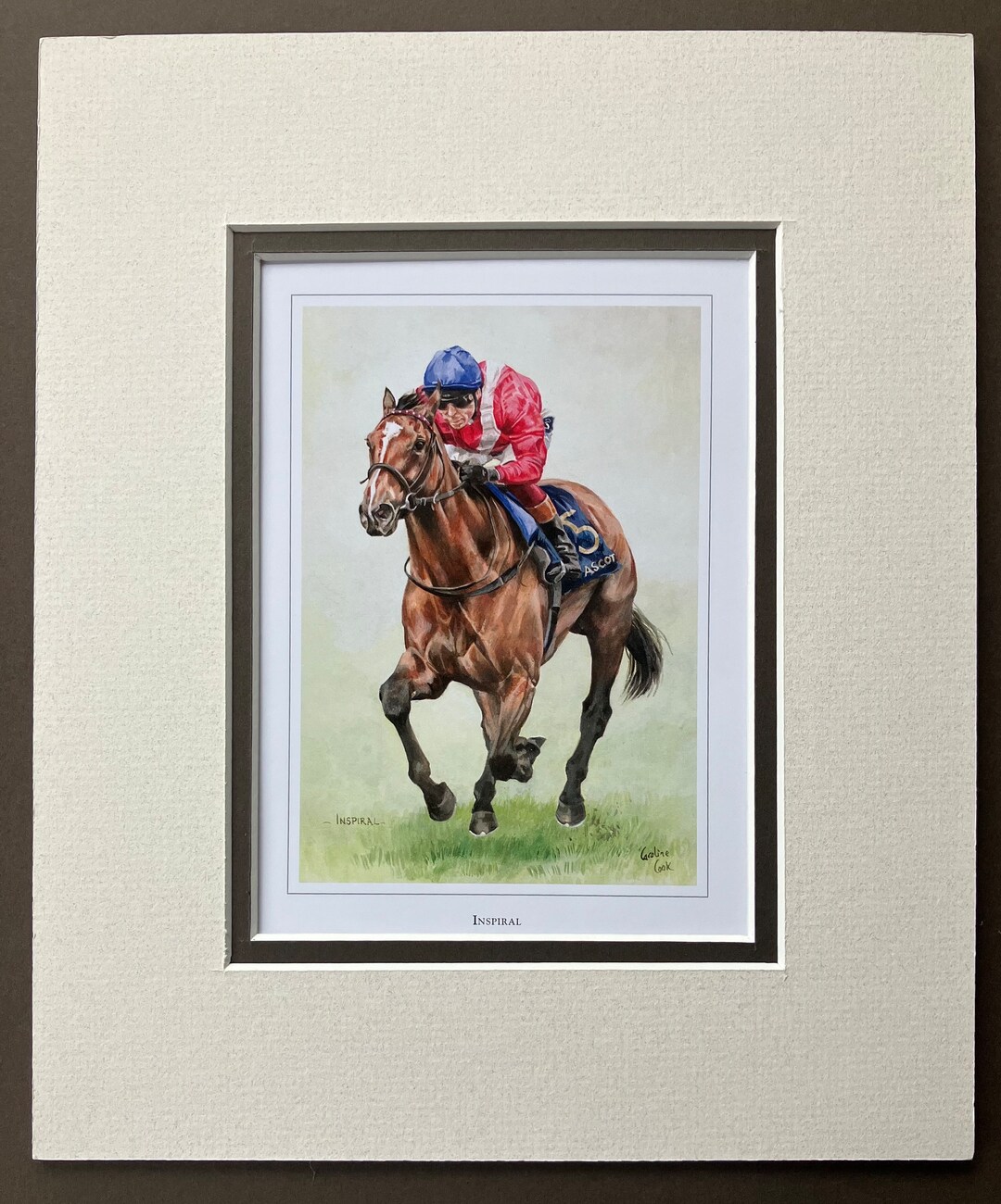 Horse Racing Art Print - Inspiral and Frankie Dettori Small Racing ...