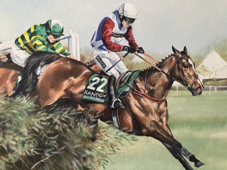 Horse Racing Art Print one for Arthur Wins the - Etsy