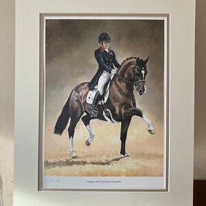 Horse Art Print "valegro and Charlotte Dujardin Signed Equestrian Print ...