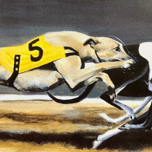 Greyhound Racing Print "speed Kings" Limited Edition Print of Racing ...