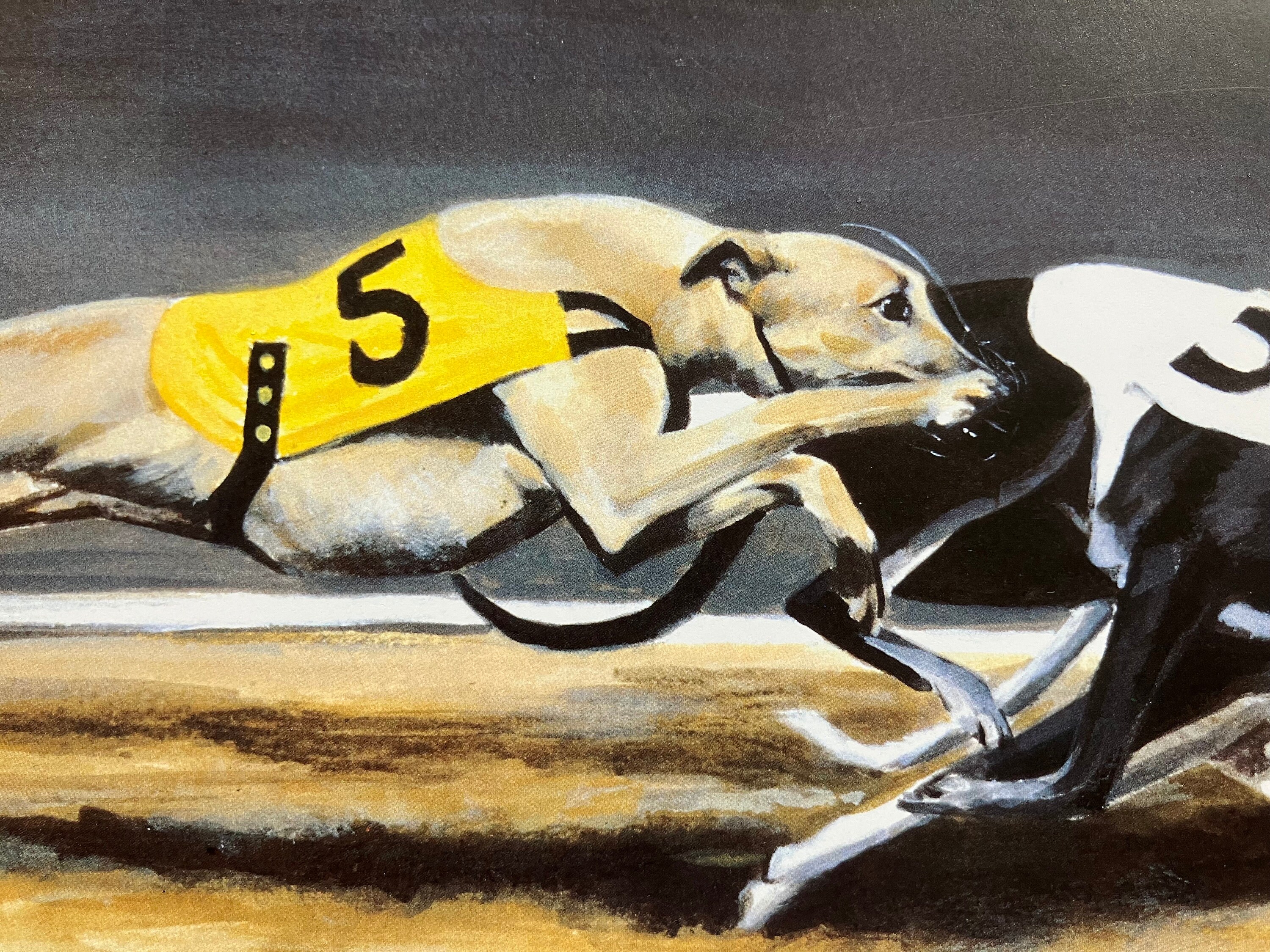 Greyhound Racing Print "speed Kings" Limited Edition Print of Racing ...