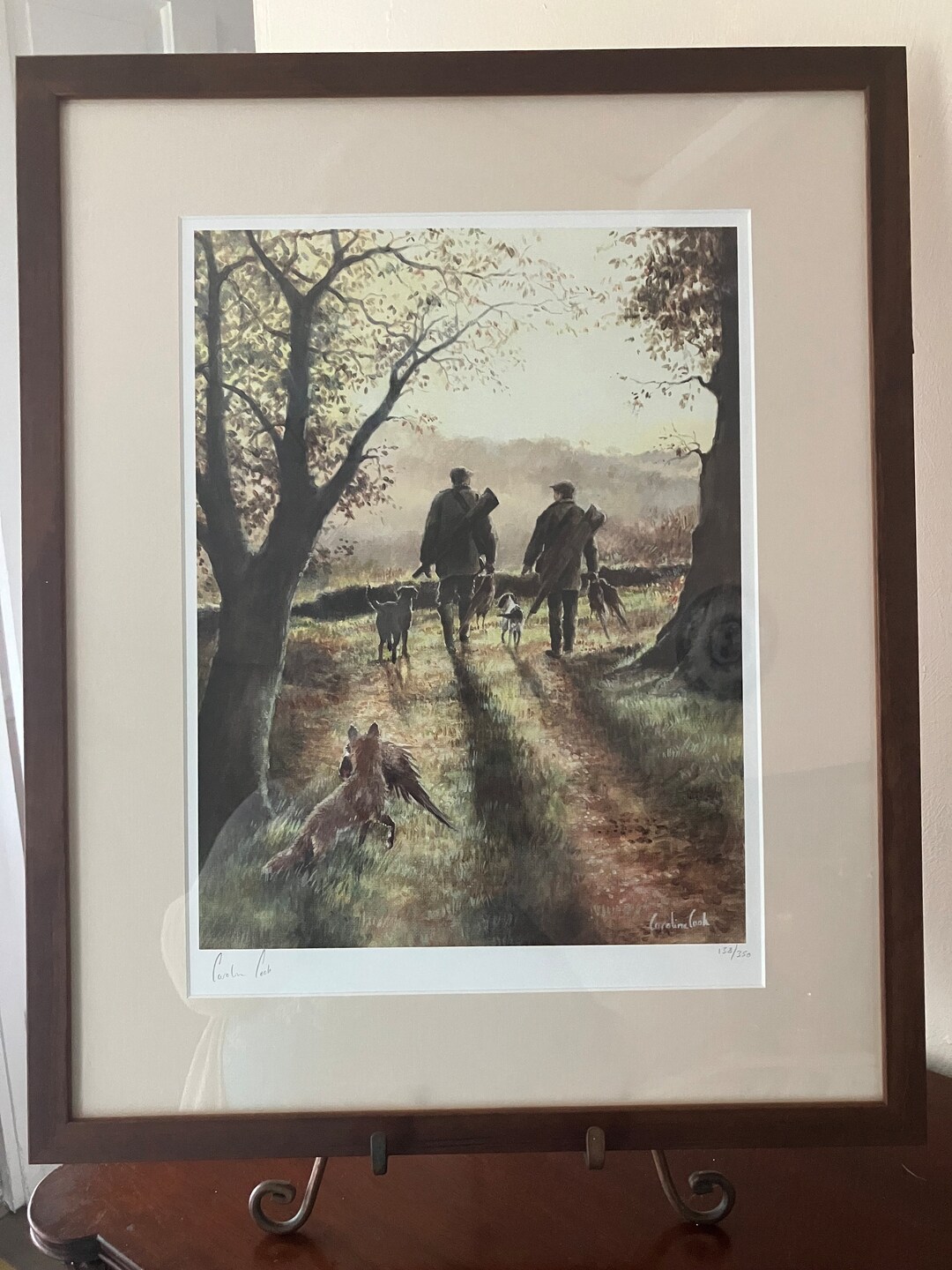 Framed Pheasant Shooting Art "thanks Guys" Sporting Print With Fox and ...