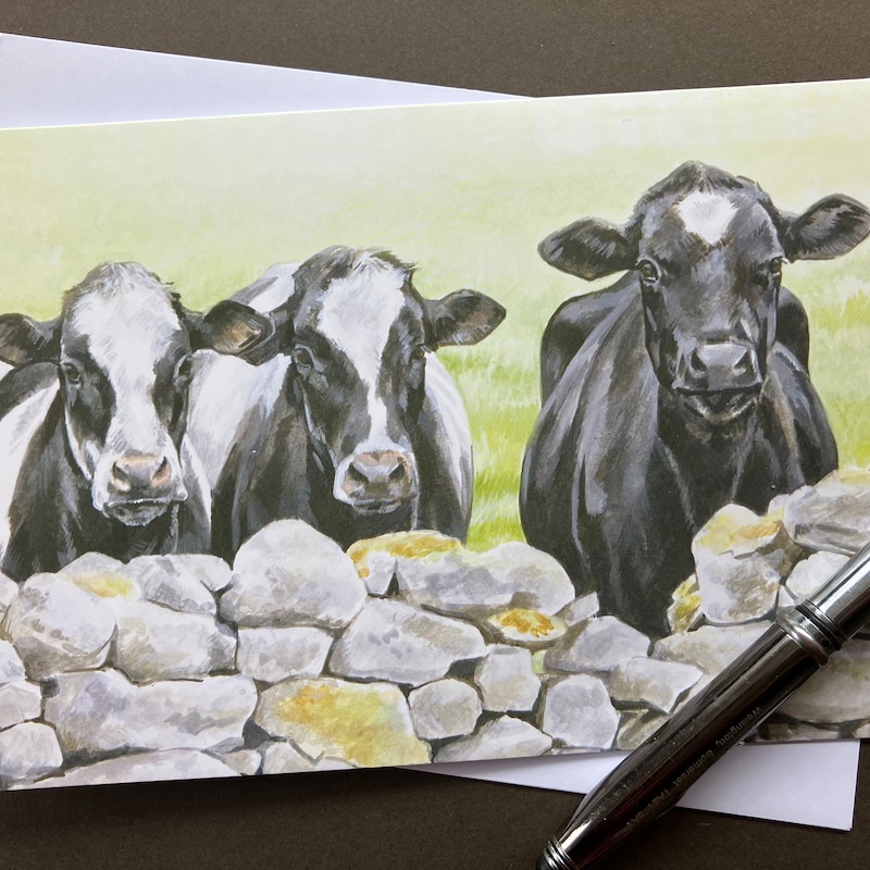 Cow Greeting Card - Etsy