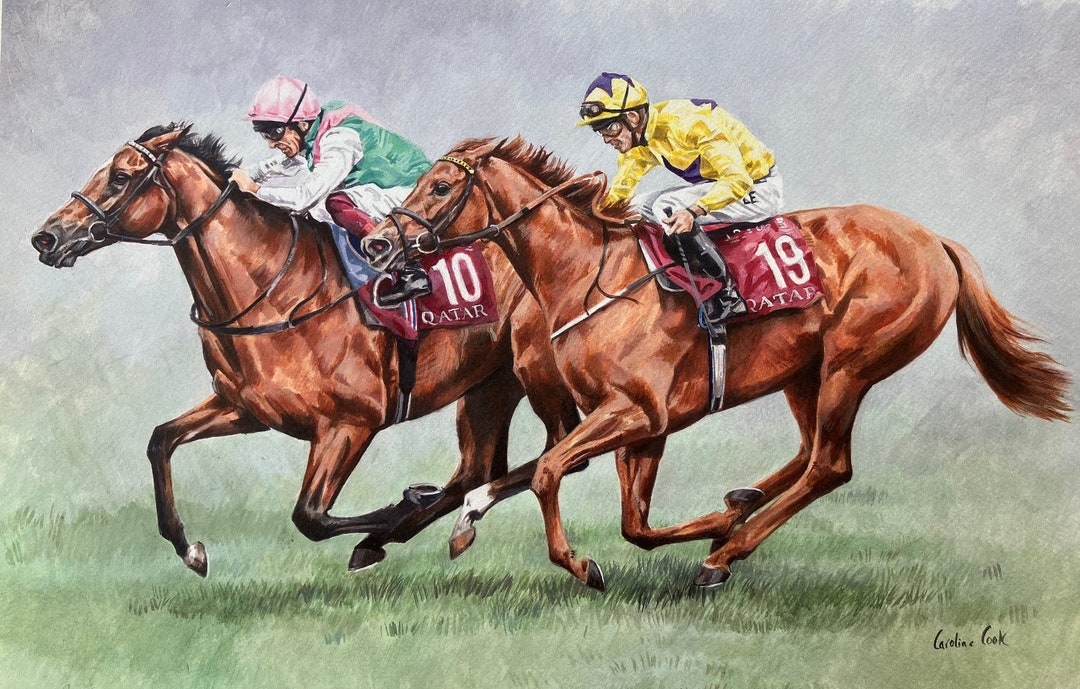 Horse Racing Art Print "enable and Sea of Class" - Etsy