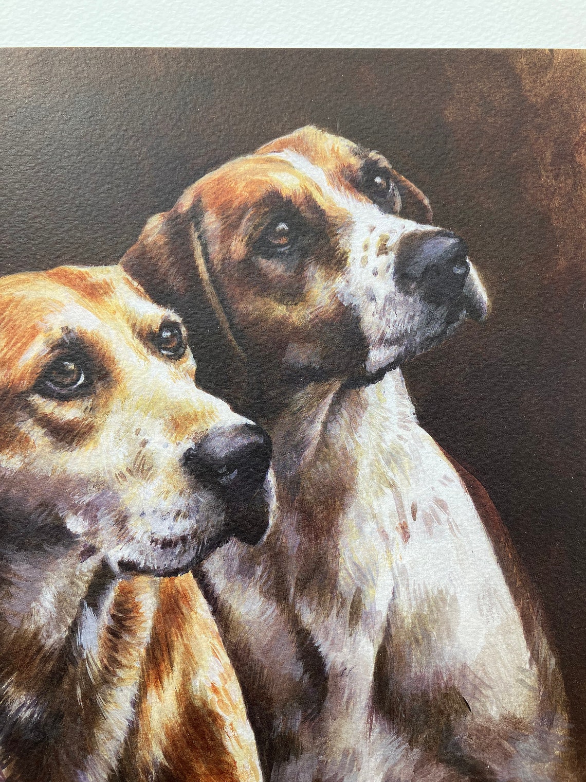 Foxhounds Art Print. A Study of Two Hounds Hunting Print - Etsy